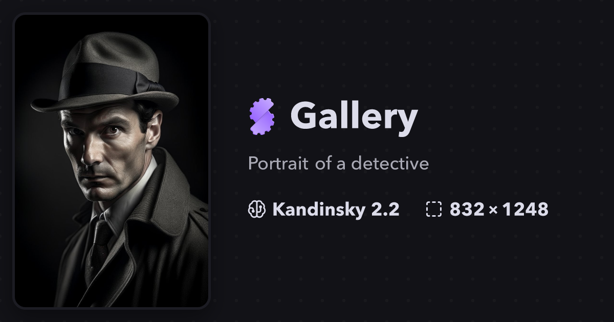 "Portrait of a detective" | Gallery | Stablecog