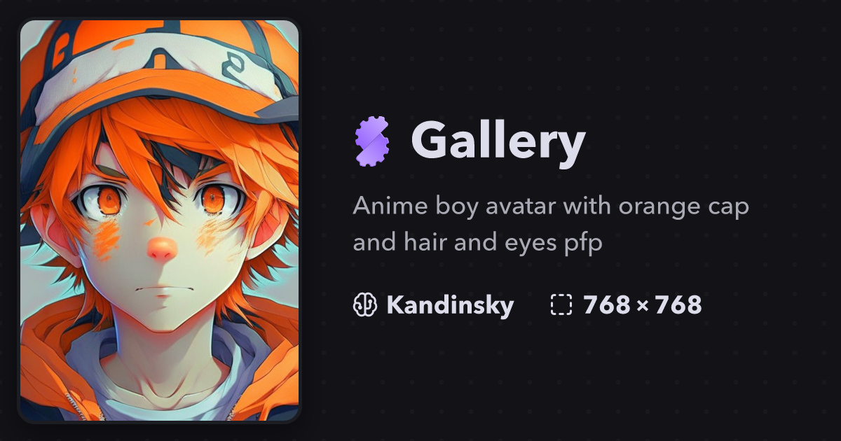 "Anime boy avatar with orange cap and ..." | Gallery | Stablecog