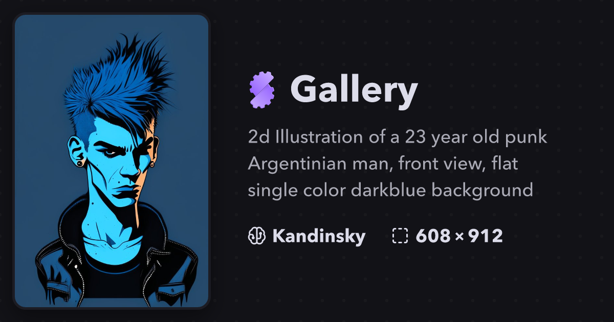 "2d Illustration of a 23 year old punk..." | Gallery | Stablecog