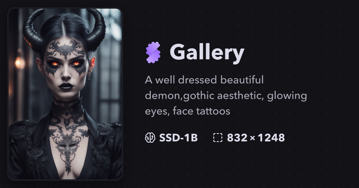 "A well dressed beautiful demon,gothic..." | Gallery | Stablecog