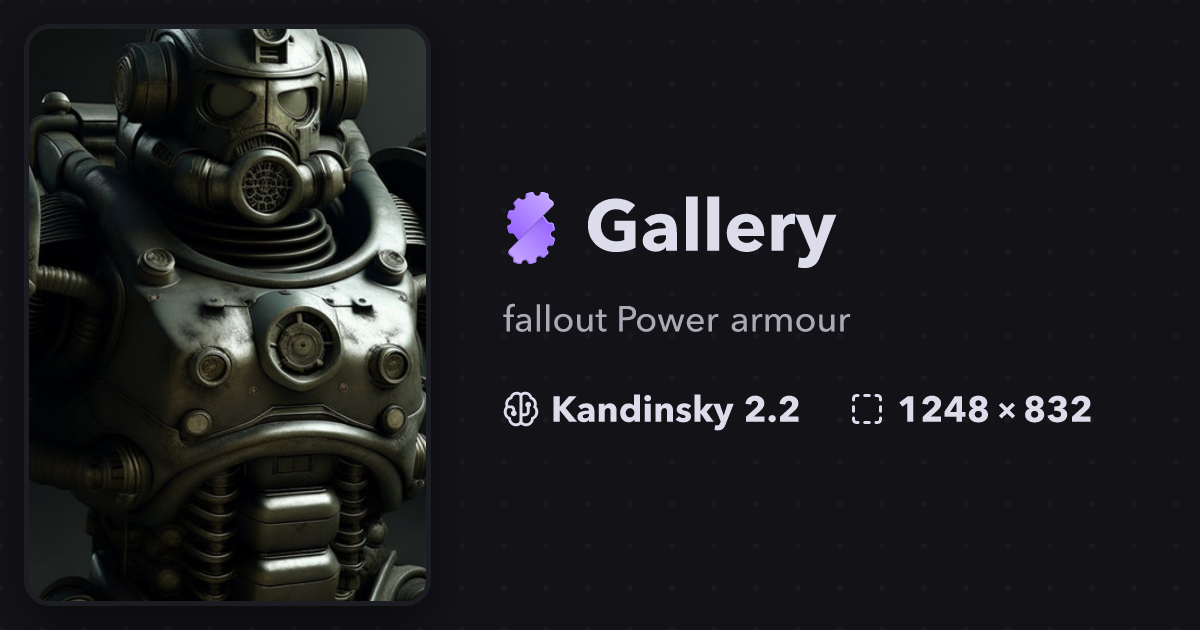 "fallout Power armour" | Gallery | Stablecog