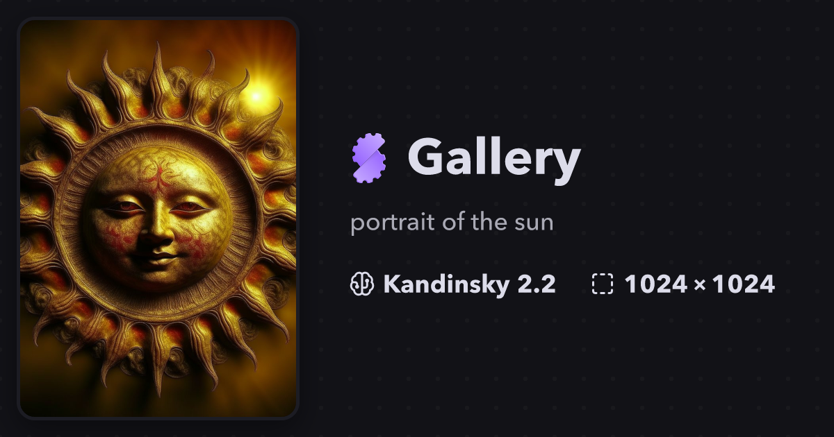 "portrait of the sun" | Gallery | Stablecog