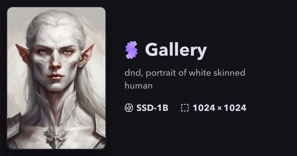 "dnd, portrait of white skinned human" | Gallery | Stablecog