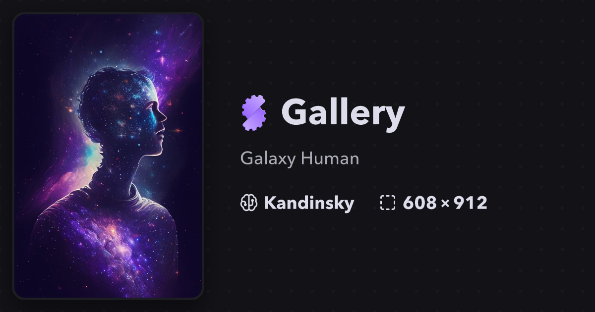"Galaxy Human" | Gallery | Stablecog