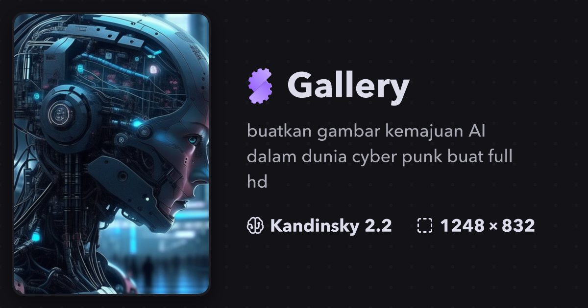 "buatkan gambar kemajuan AI dalam dunia c..." | Gallery | Stablecog