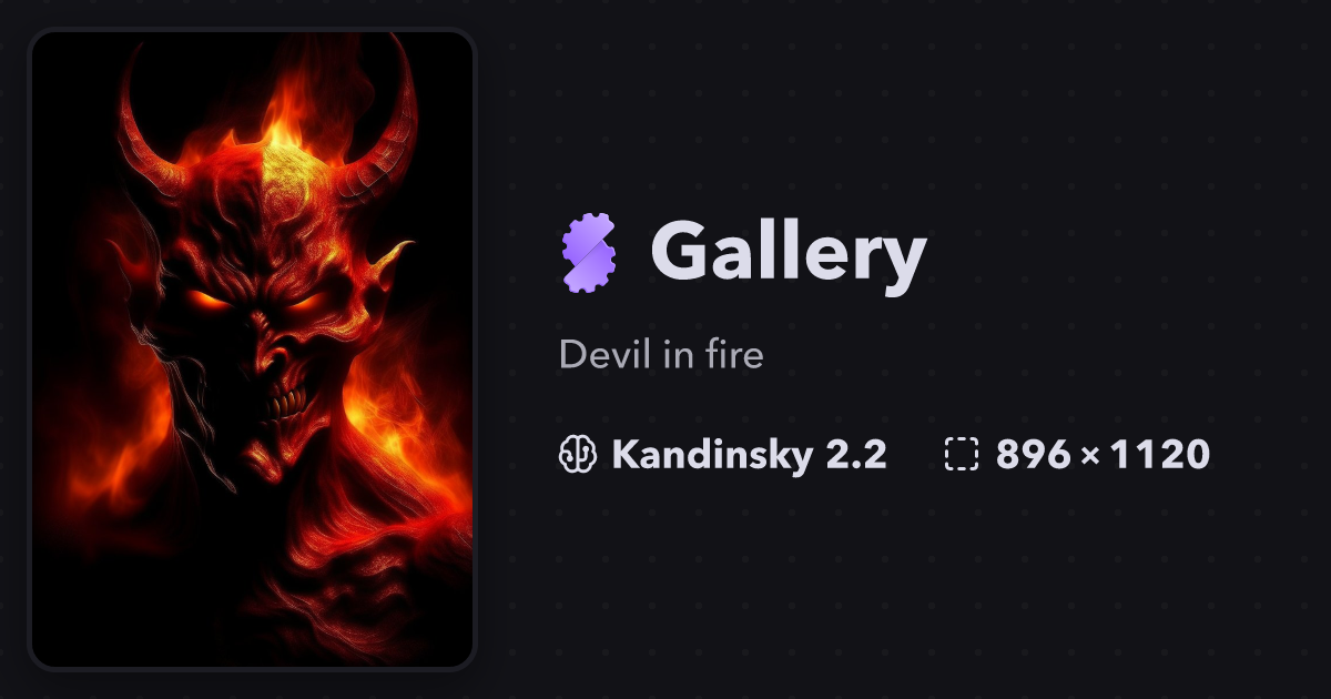 "Devil in fire" | Gallery | Stablecog