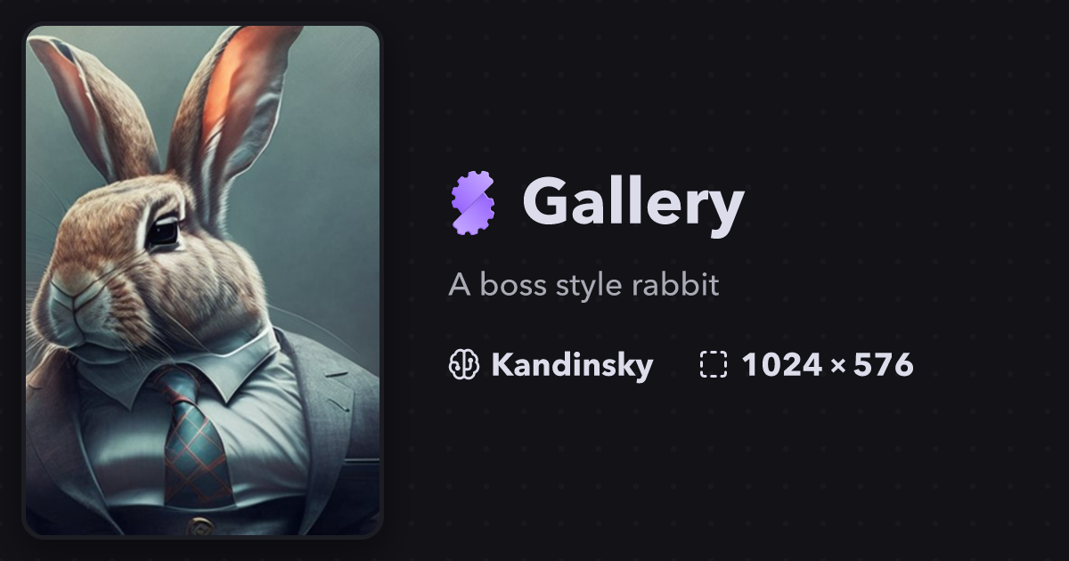 "A boss style rabbit" | Gallery | Stablecog