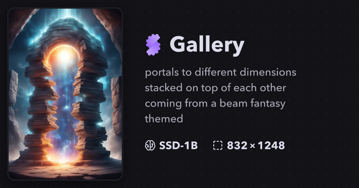 "portals to different dimensions stack..." | Gallery | Stablecog