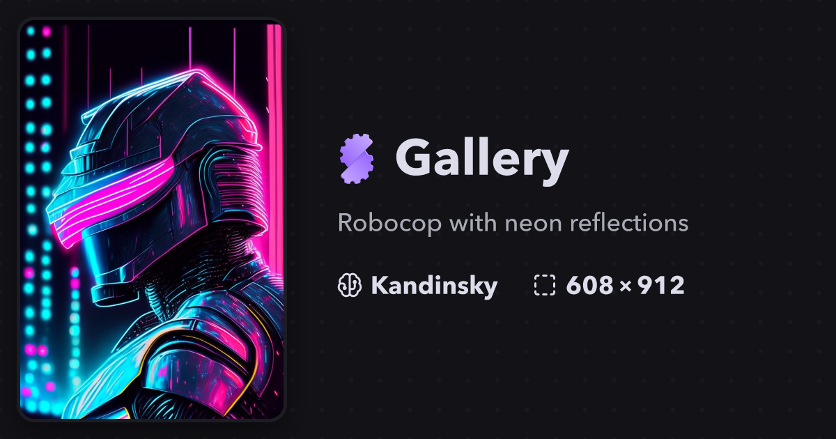 "Robocop with neon reflections" | Gallery | Stablecog