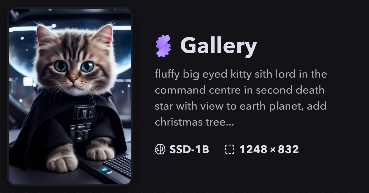 "fluffy big eyed kitty sith lord in th..." | Gallery | Stablecog