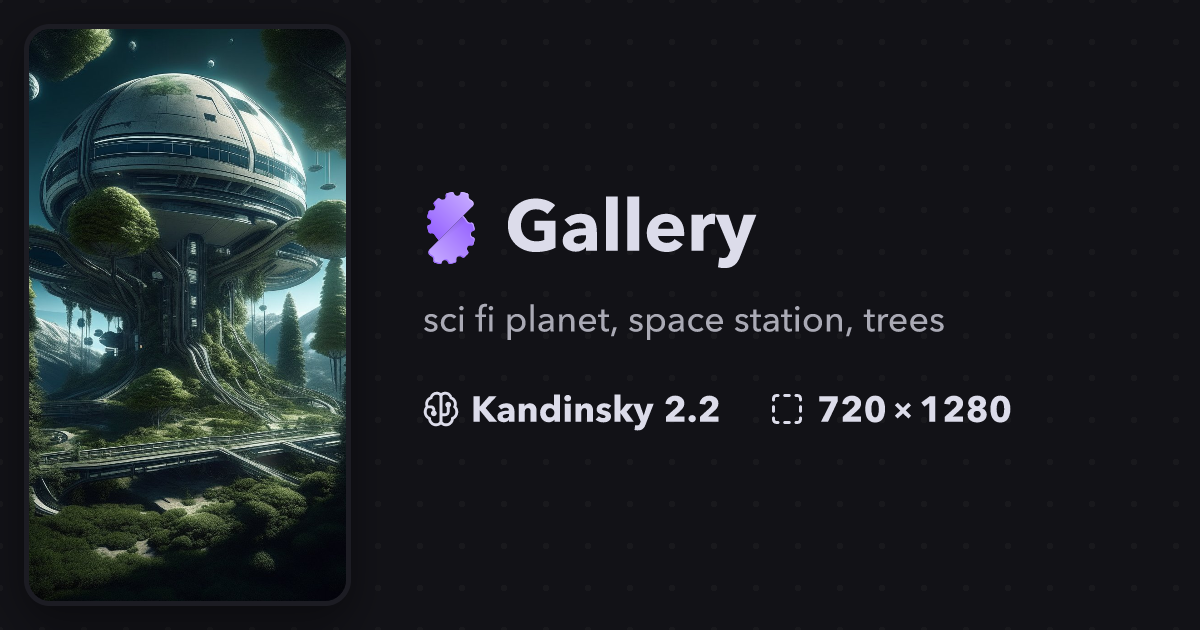 "sci fi planet, space station, trees" | Gallery | Stablecog