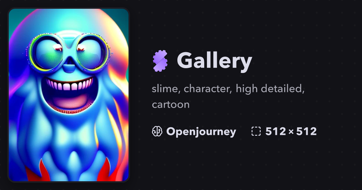 Slime, character, high detailed, cartoon | Gallery