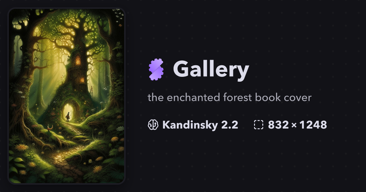 "the enchanted forest book cover" | Gallery | Stablecog