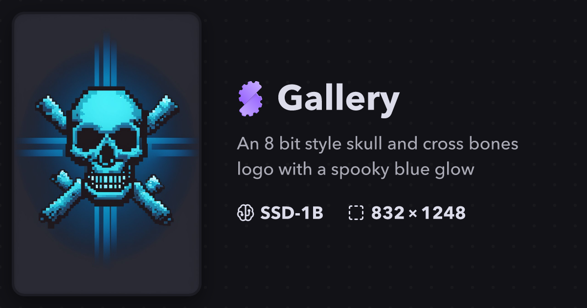 "An 8 bit style skull and cross bones ..." | Gallery | Stablecog