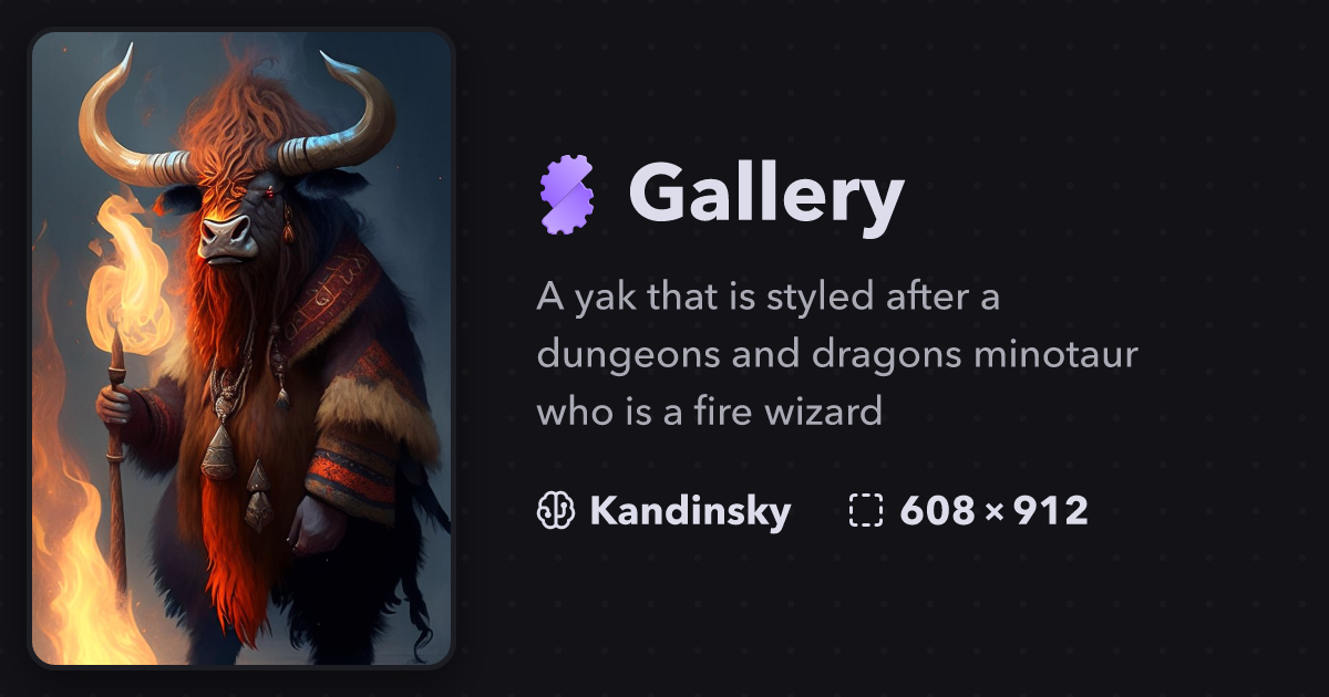 "A yak that is styled after a dungeons..." | Gallery | Stablecog
