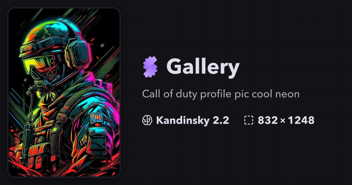 "Call of duty profile pic cool neon" | Gallery | Stablecog
