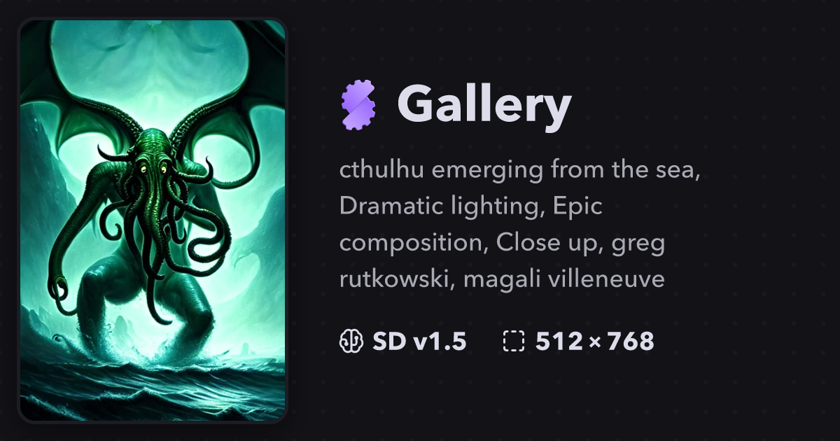 "cthulhu emerging from the sea, Dramat..." | Gallery | Stablecog