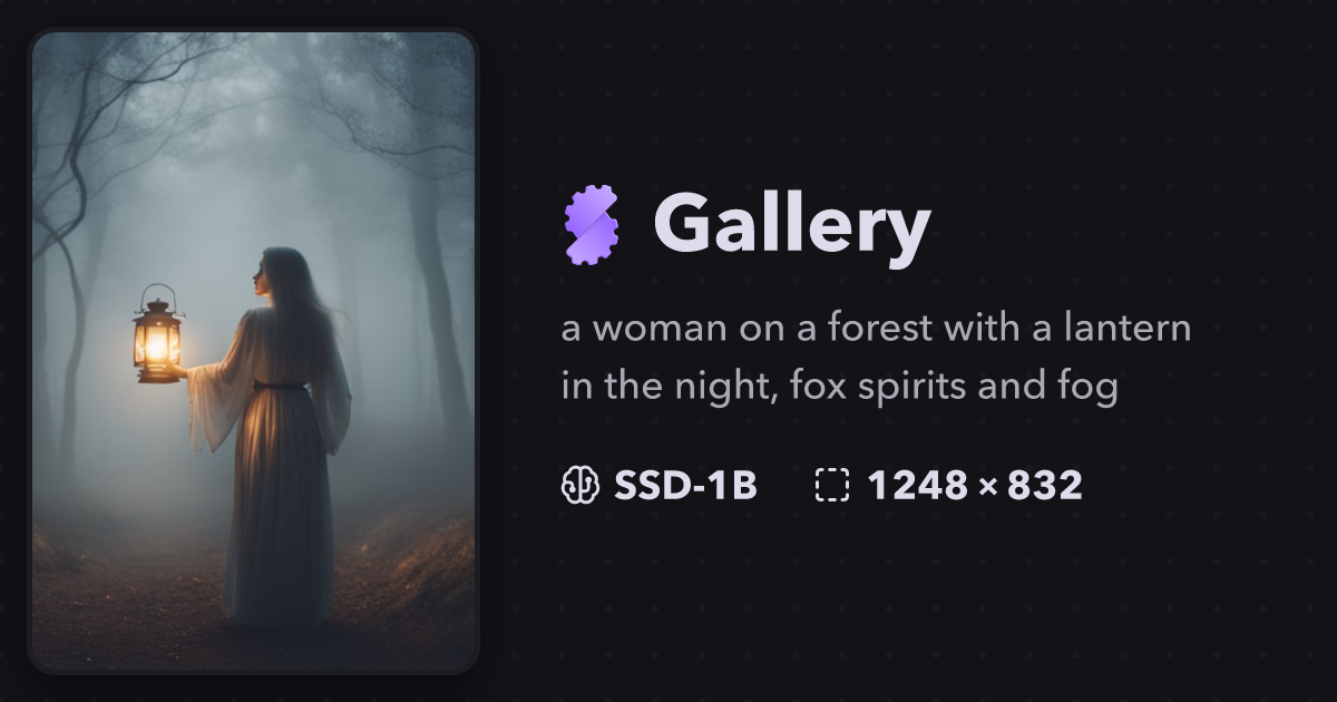 "a woman on a forest with a lantern in..." | Gallery | Stablecog