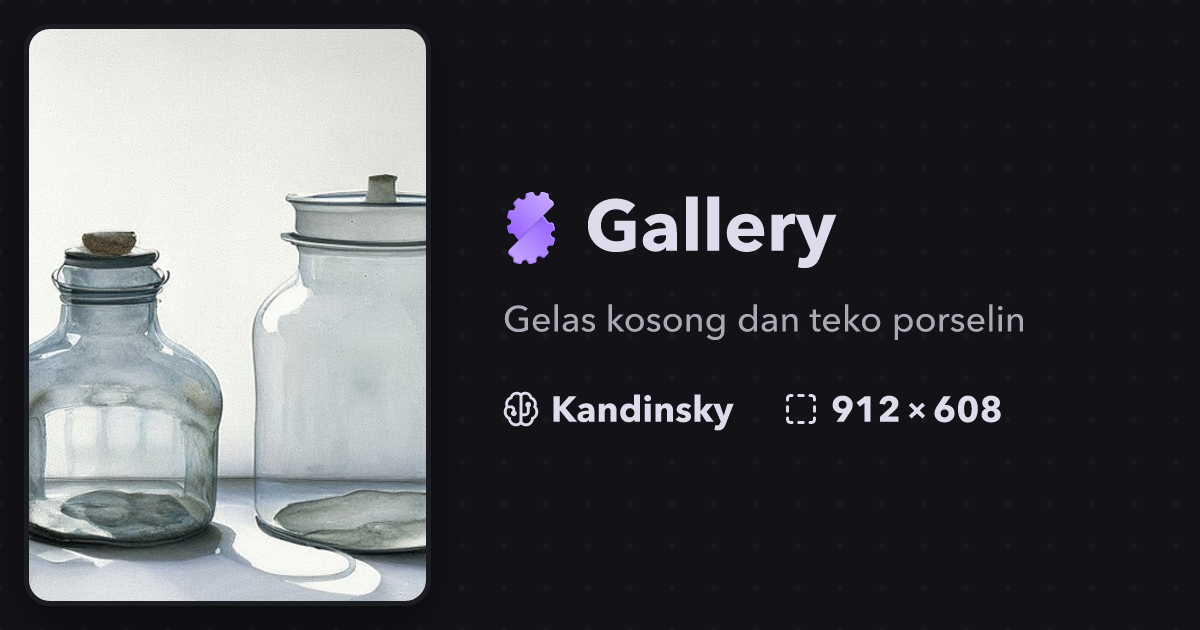 "Gelas kosong dan teko porselin" | Gallery | Stablecog