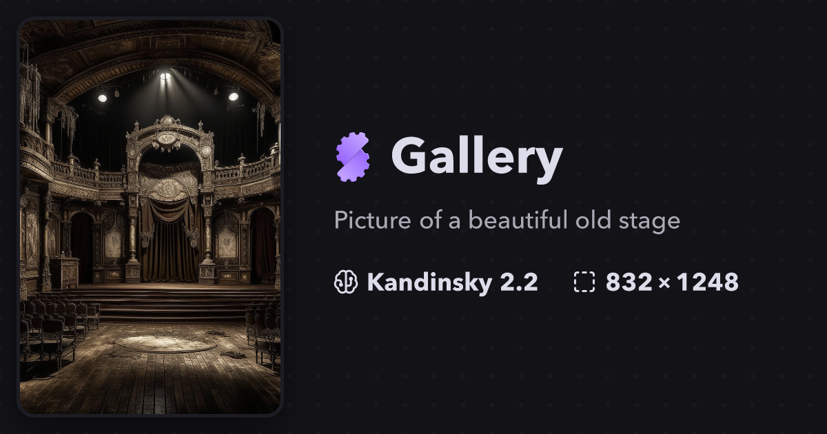 "Picture of a beautiful old stage" | Gallery | Stablecog