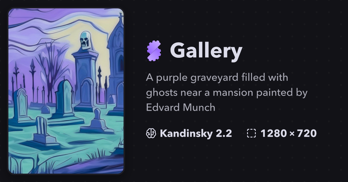"A purple graveyard filled with ghosts..." | Gallery | Stablecog