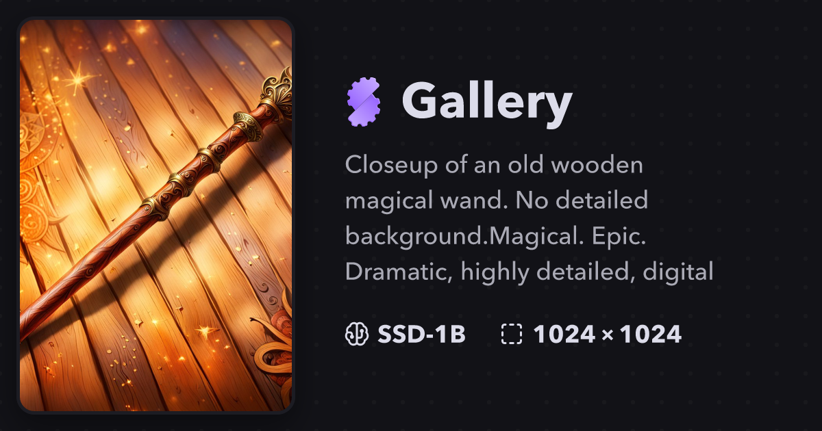 "Closeup of an old wooden magical wand..." | Gallery | Stablecog