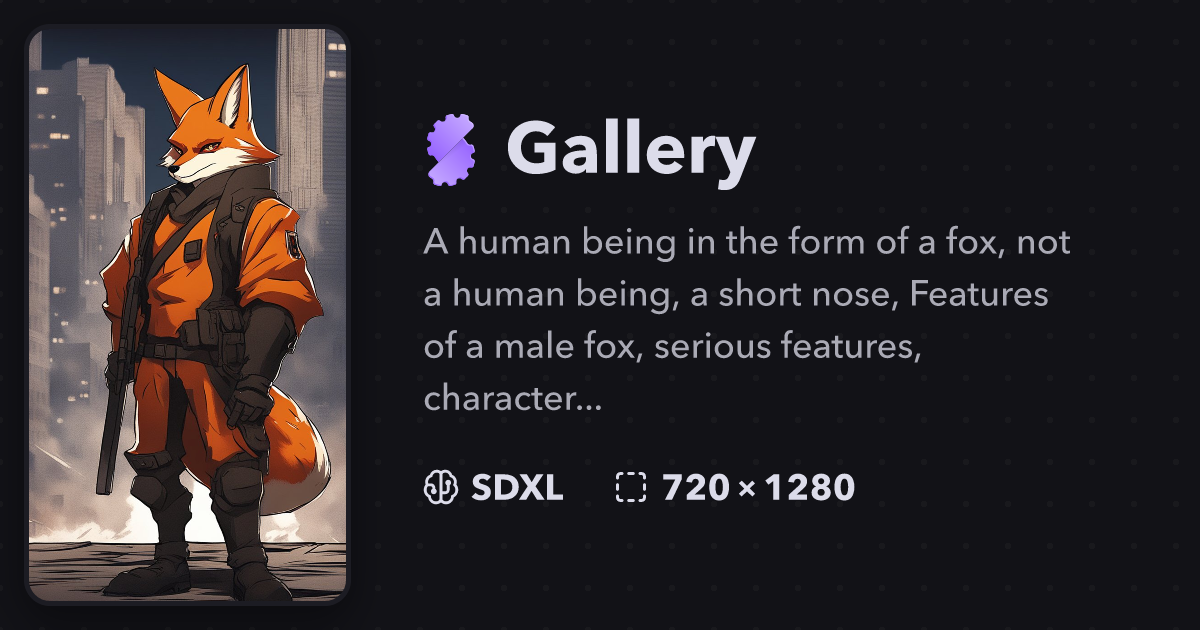 "A human being in the form of a fox, n..." | Gallery | Stablecog
