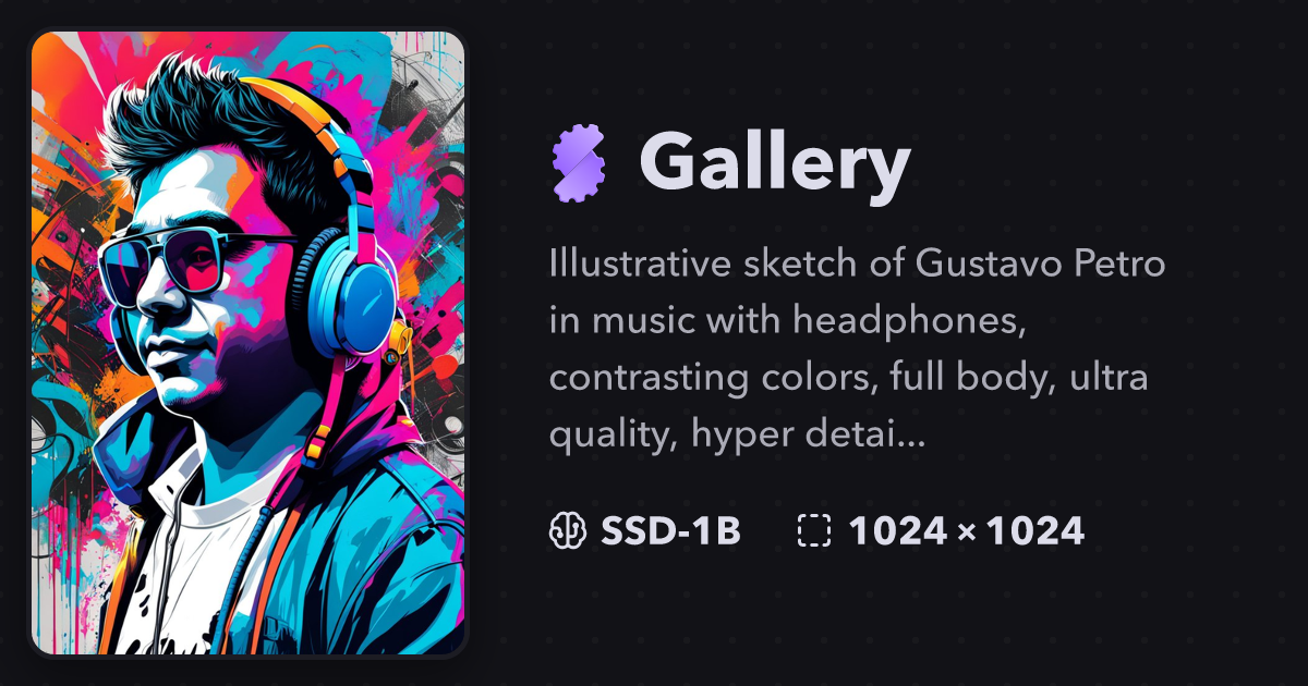 "Illustrative sketch of Gustavo Petro ..." | Gallery | Stablecog