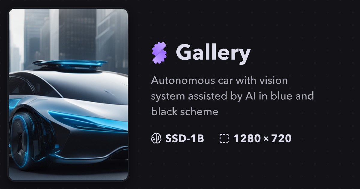 Autonomous car with vision system assisted by AI i... | Gallery