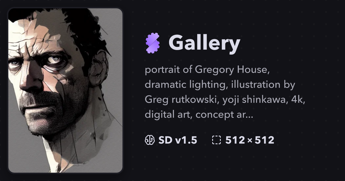 "portrait of Gregory House, dramatic l..." | Gallery | Stablecog
