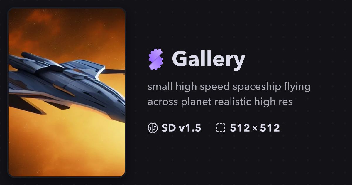 "small high speed spaceship flying across..." | Gallery | Stablecog