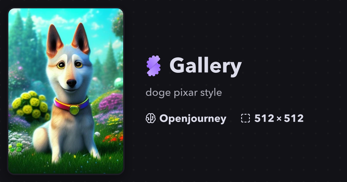 "doge pixar style" | Gallery | Stablecog