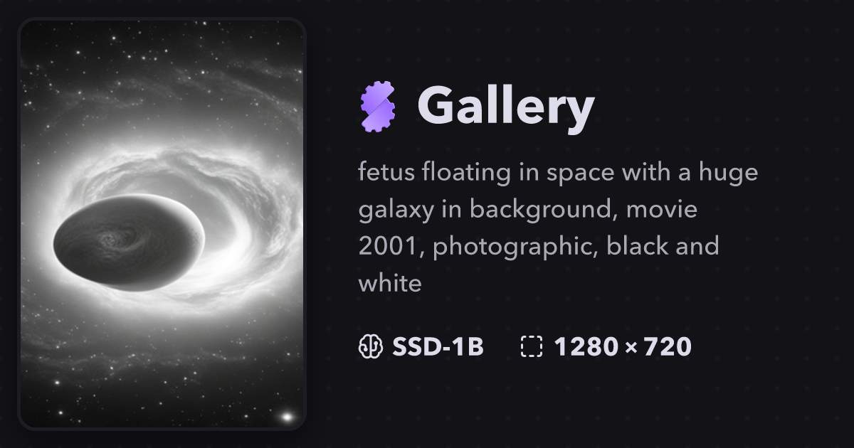 "fetus floating in space with a huge g..." | Gallery | Stablecog