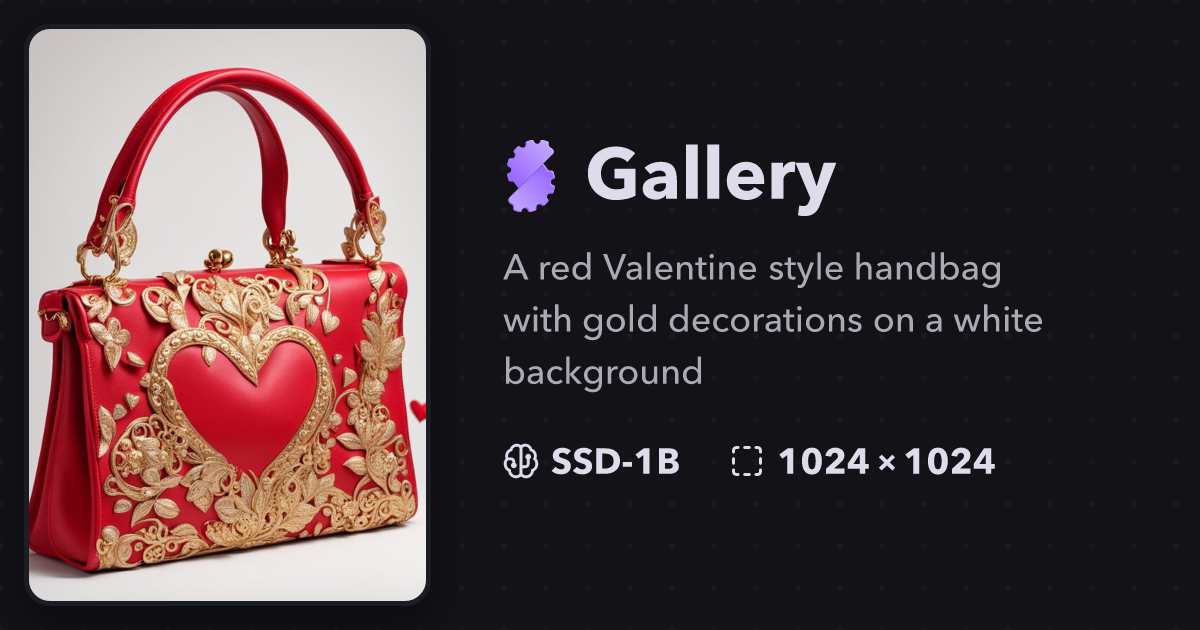 "A red Valentine style handbag with go..." | Gallery | Stablecog