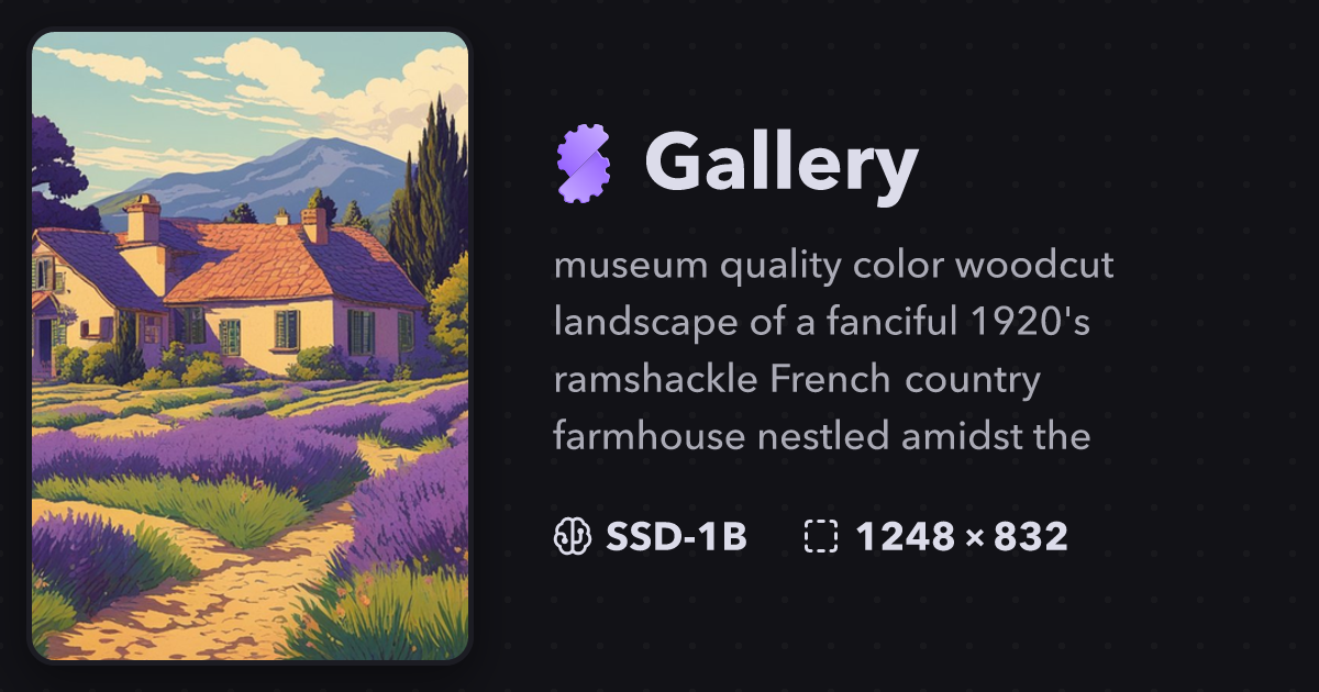 "museum quality color woodcut landscap..." | Gallery | Stablecog