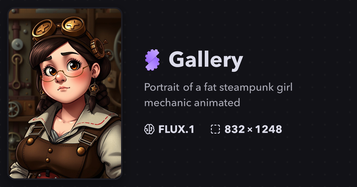 "Portrait of a fat steampunk girl mech..." | Gallery | Stablecog