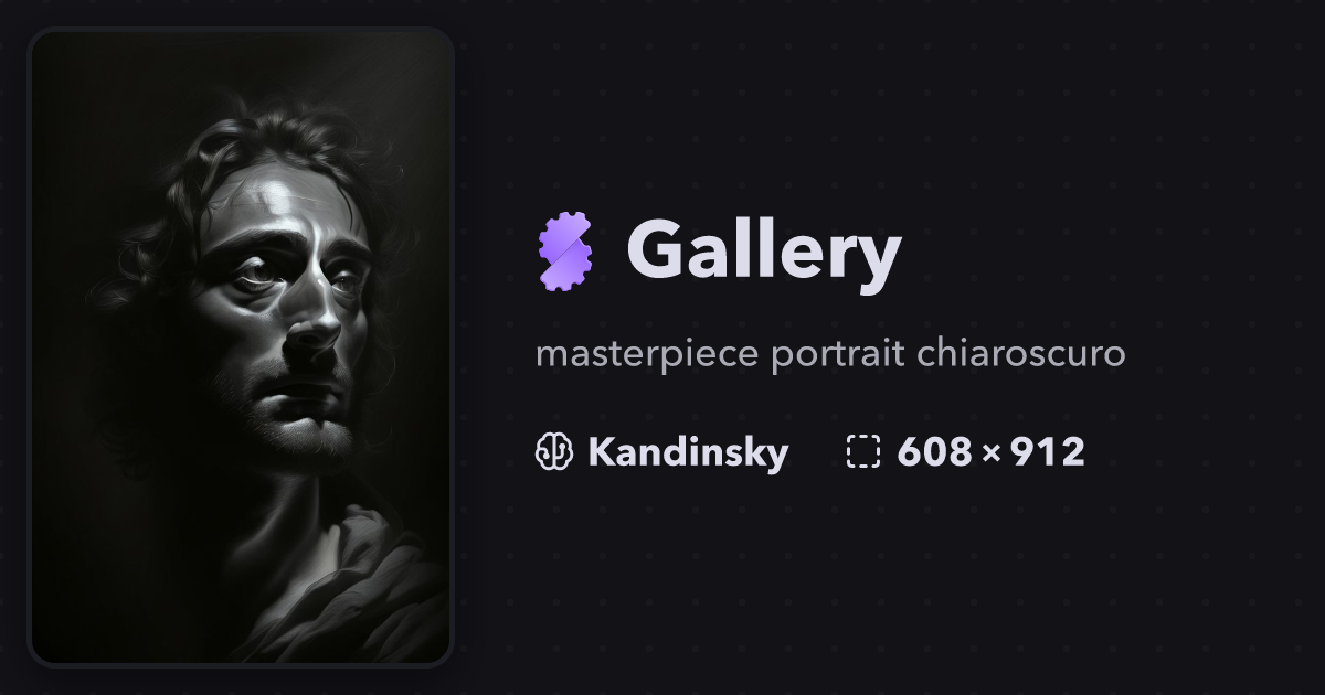 "masterpiece portrait chiaroscuro" | Gallery | Stablecog
