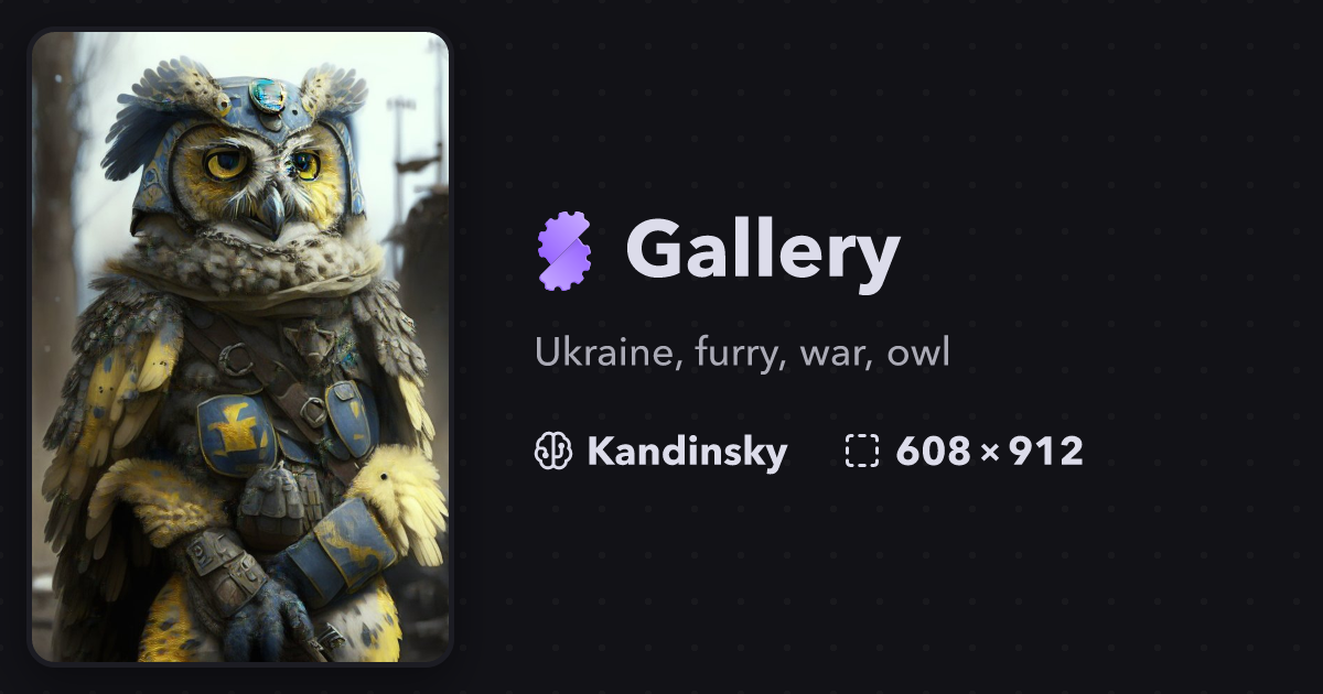 "Ukraine, furry, war, owl" | Gallery | Stablecog