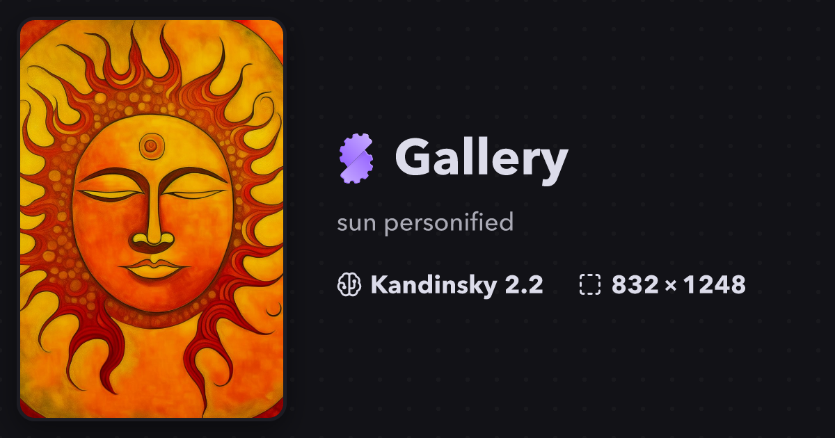 "sun personified" | Gallery | Stablecog