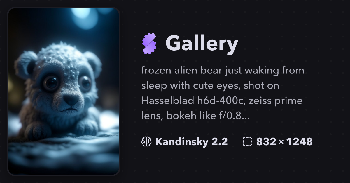 "frozen alien bear just waking from sl..." | Gallery | Stablecog