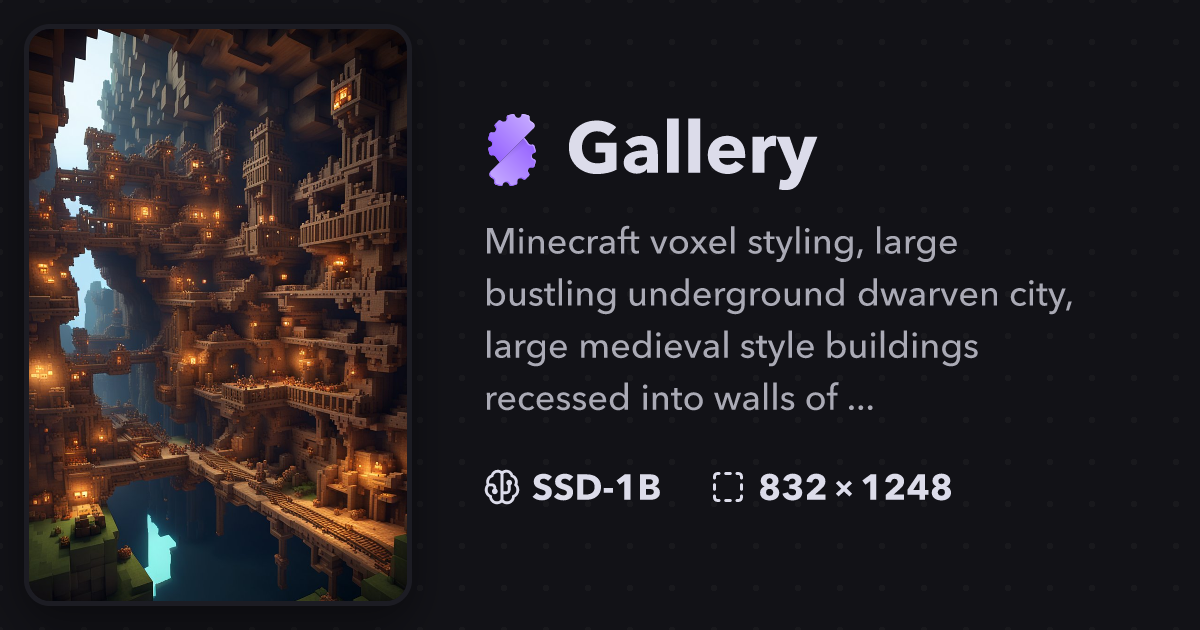 "Minecraft voxel styling, large bustling ..." | Gallery | Stablecog