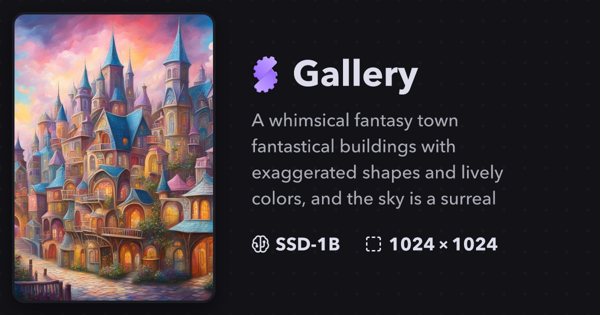 "A whimsical fantasy town fantastical ..." | Gallery | Stablecog