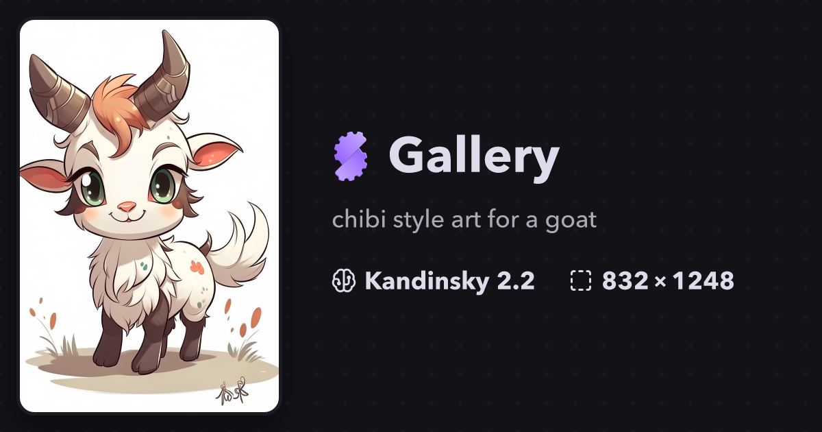 "chibi style art for a goat" | Gallery | Stablecog
