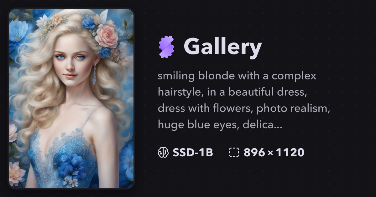 "smiling blonde with a complex hairsty..." | Gallery | Stablecog