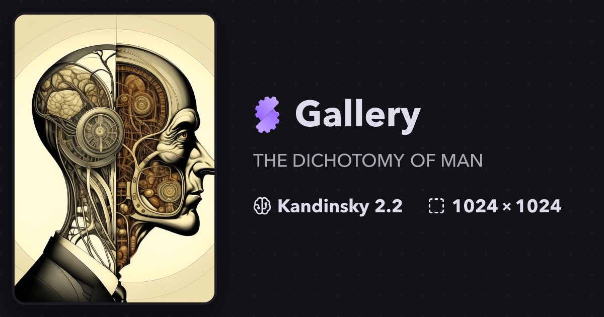 "THE DICHOTOMY OF MAN" | Gallery | Stablecog