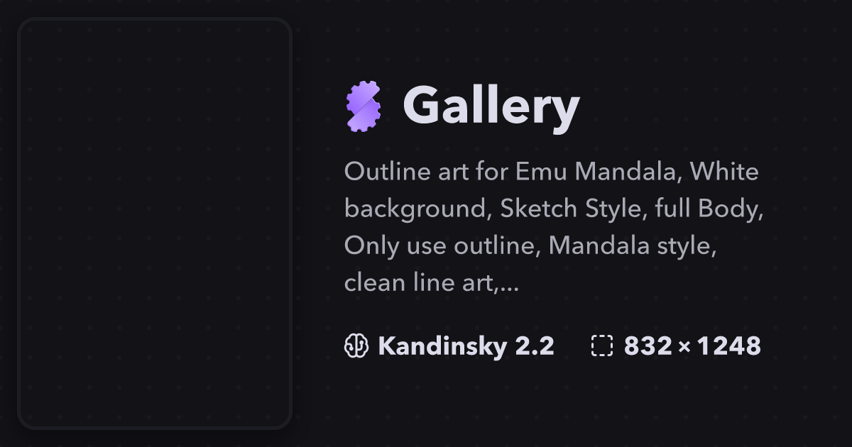 "Outline art for Emu Mandala, White ba..." | Gallery | Stablecog