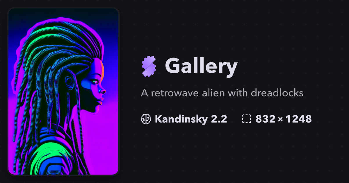 "A retrowave alien with dreadlocks" | Gallery | Stablecog