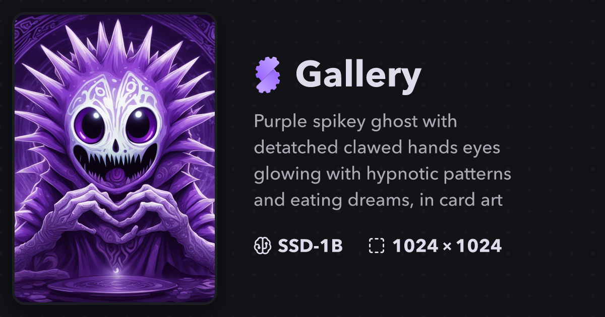 "Purple spikey ghost with detatched cl..." | Gallery | Stablecog