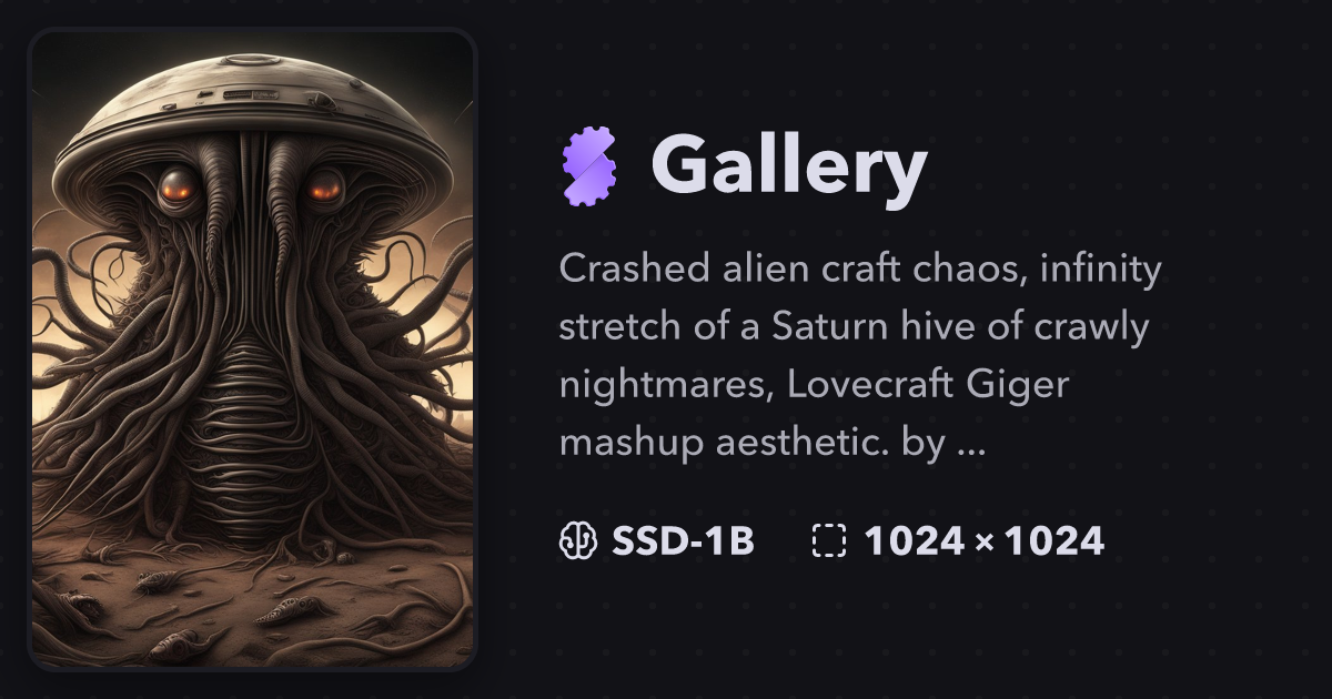 "Crashed alien craft chaos, infinity stre..." | Gallery | Stablecog