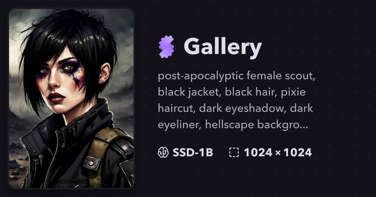 "post-apocalyptic female scout, black ..." | Gallery | Stablecog